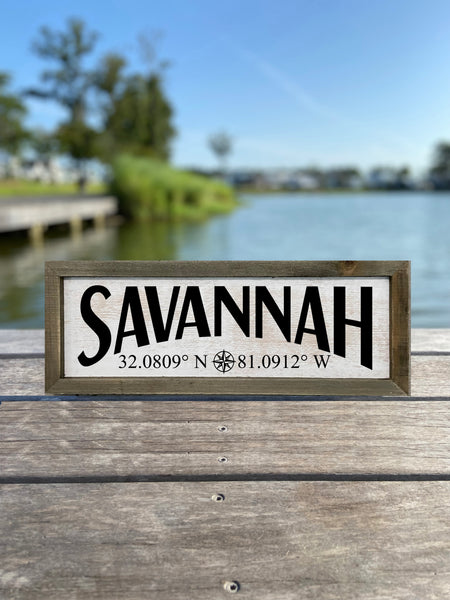 Savannah GPS Coordinates Sign – Made on Maidstone