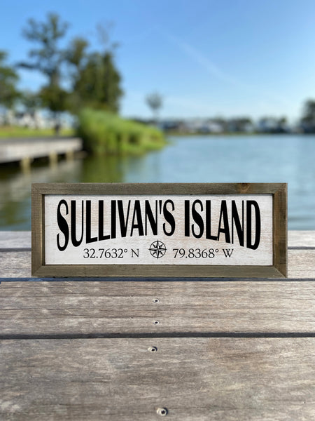 Sullivan's Island GPS Coordinates Sign – Made on Maidstone
